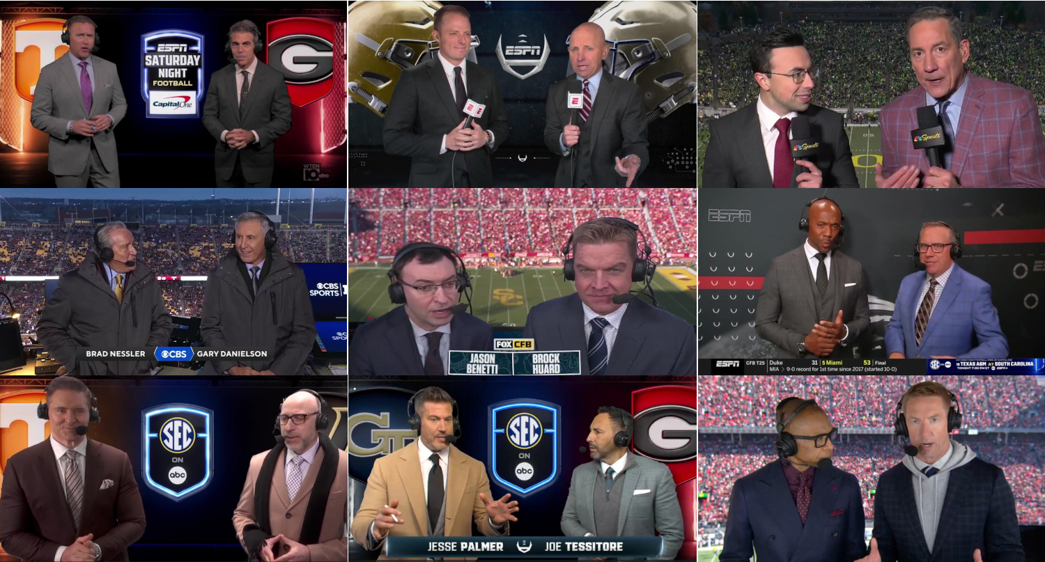 The 2024 Awful Announcing college football announcer rankings