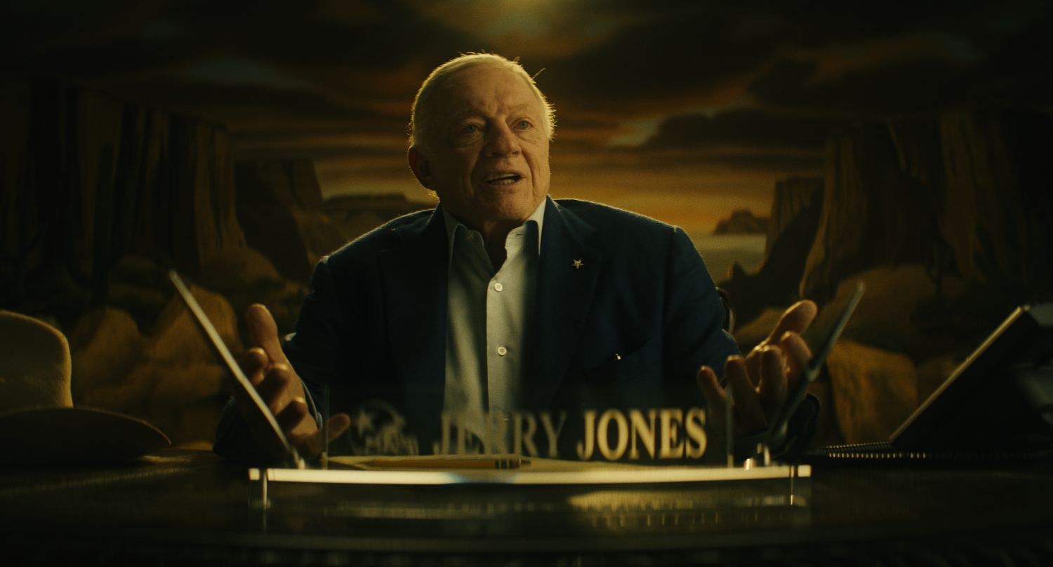 Dallas Cowboys owner Jerry Jones in a Netflix image for the "America's Team" docuseries.