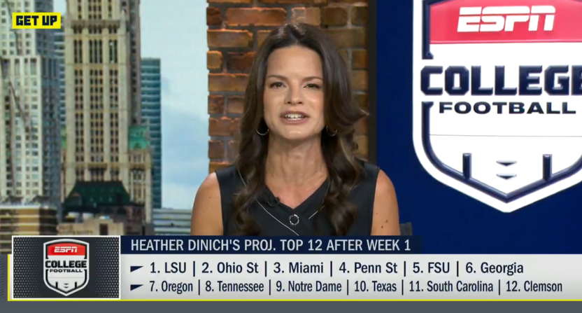 College football media bias rankings