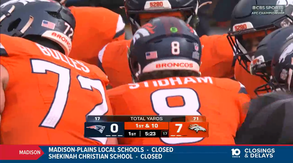Fans complain as some CBS affiliates show school closings during AFC ...