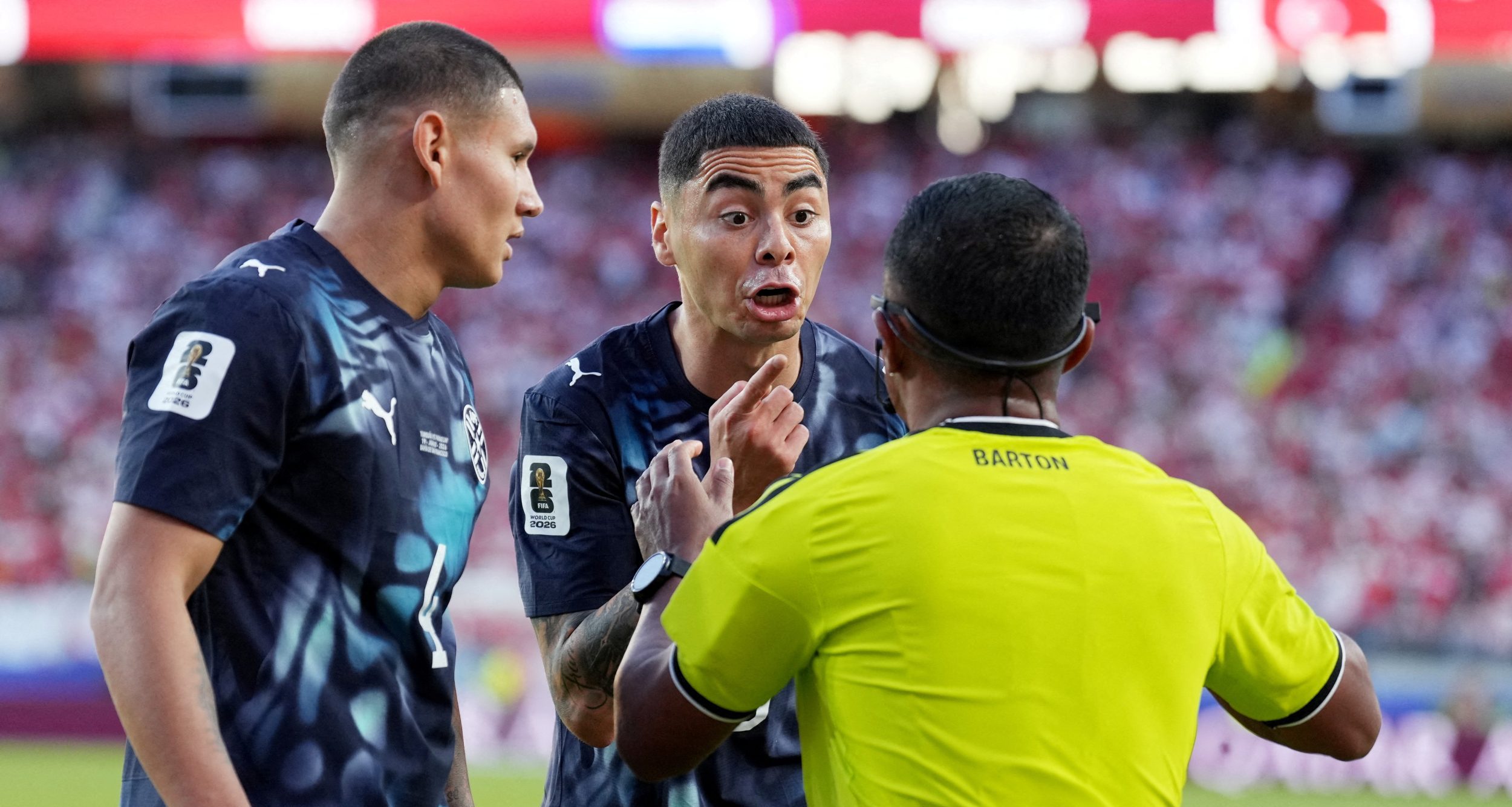 World Cup announcer stripped of FIFA credential over Almirón red-card ...